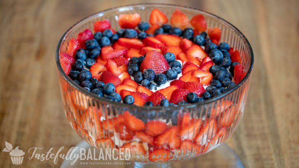 Strawberry, Blueberry, & Raspberry Trifle – Tastefully Balanced